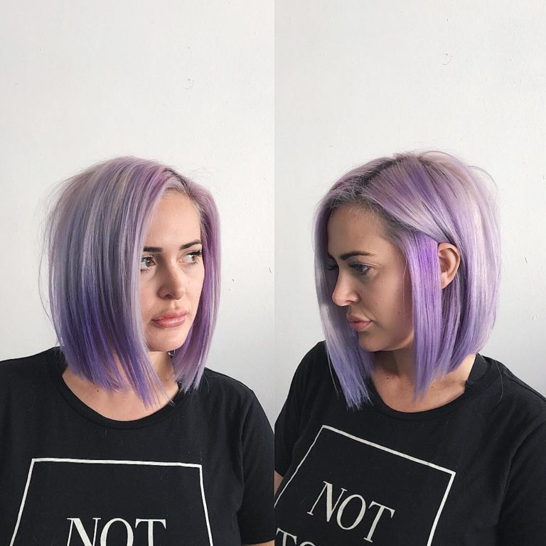 Soft Blunt Bob with Texture and Icy Lilac Color - The Latest Hairstyles ...